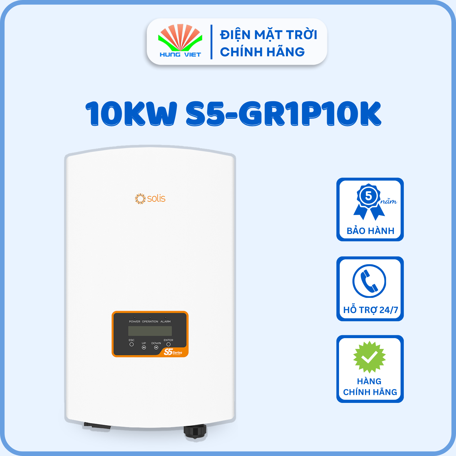 Inverter Solis 1 Pha 10KW S5-GR1P10K - Inverter 10KW - DAS SOLAR
